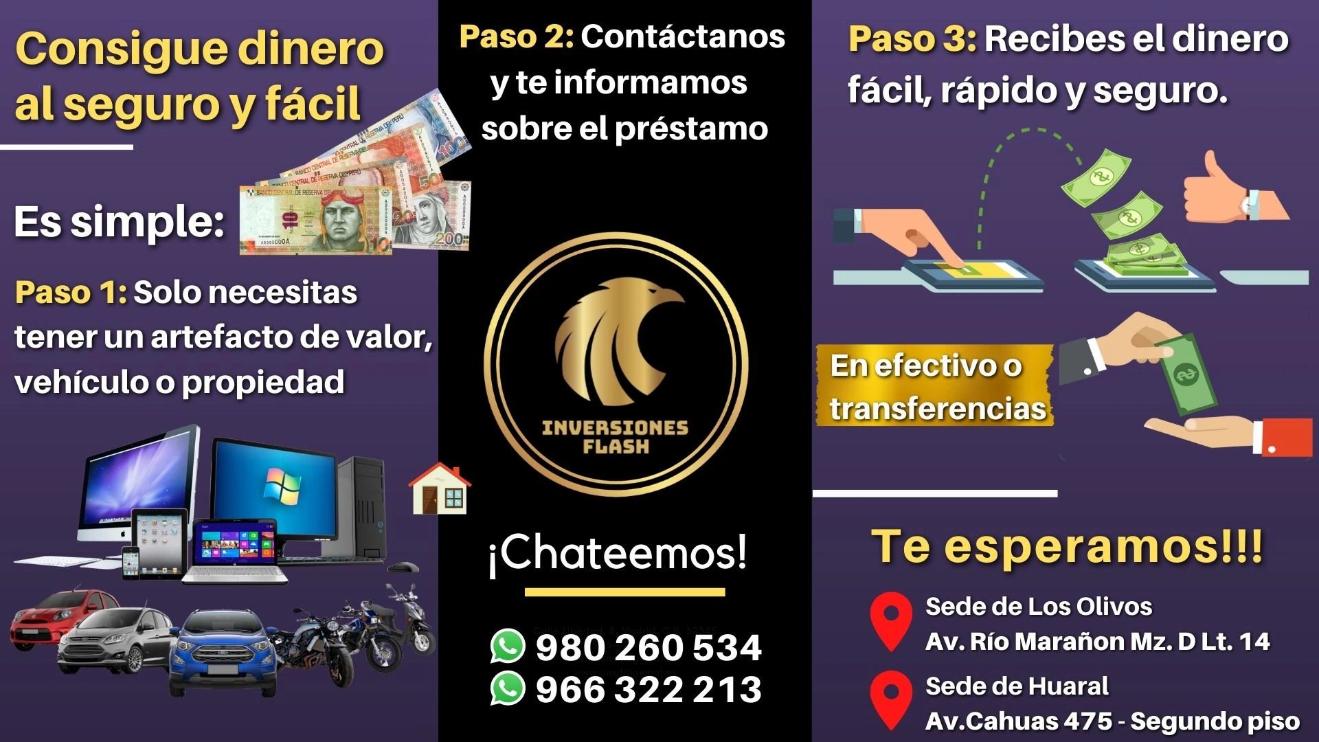 Inversiones Flash - Préstamo Con Garantía, Dinero Fácil Y Rápido